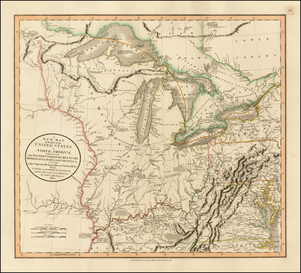 A New Map of Part of the United States of America, Exhibiting The ...