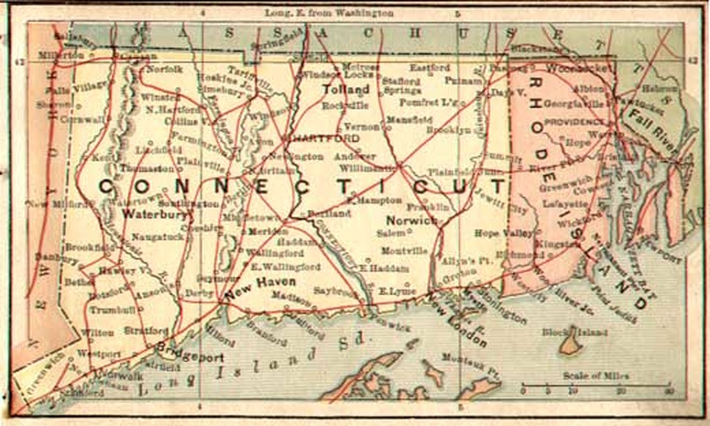 Connecticut & Rhode Island - Barry Lawrence Ruderman Antique Maps Inc.