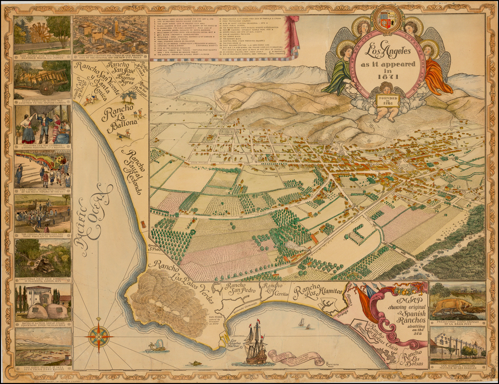 Los Angeles as it appeared in 1871 - Barry Lawrence Ruderman Antique ...
