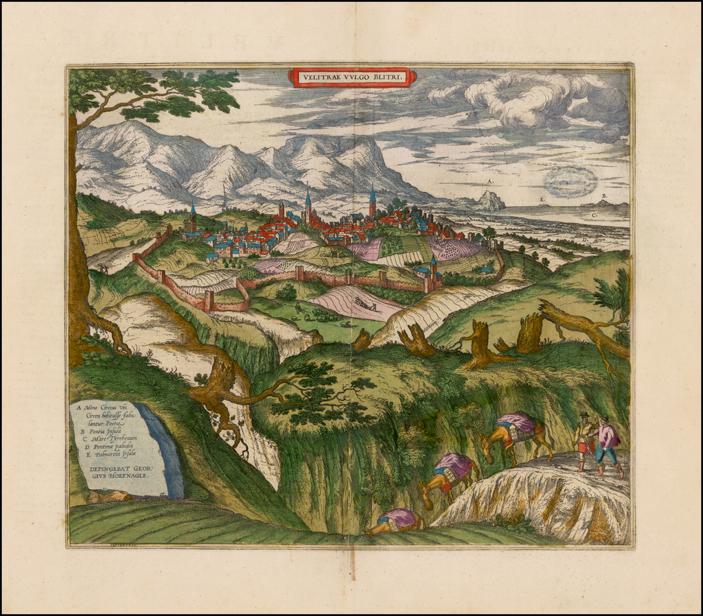 Velitrae vulgo Blitri - Barry Lawrence Ruderman Antique Maps Inc.