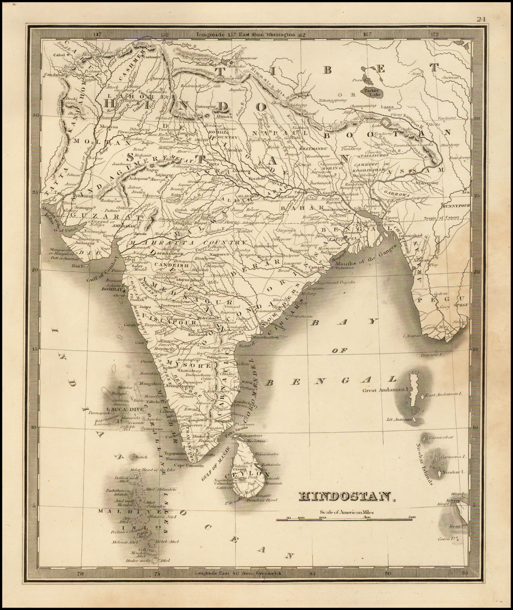Hindostan - Barry Lawrence Ruderman Antique Maps Inc.