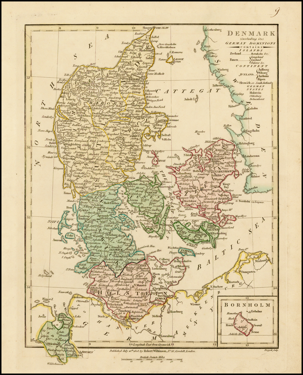 Denmark (including its) German Dominions . . . [Inset map of Barnholm ...