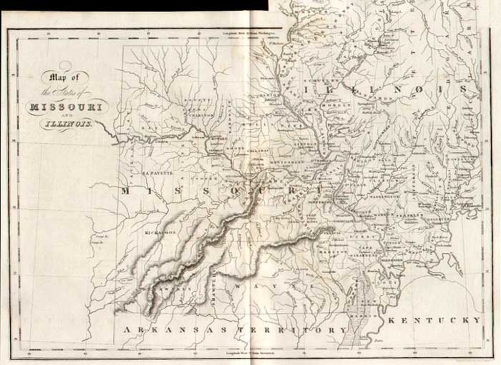 Map of the States of Missouri and Illinois - Barry Lawrence Ruderman ...