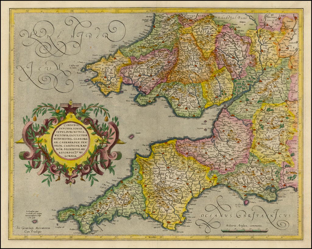 [Southwestern England] Cornubia, Devonia, Somersetus, Dorcestria ...