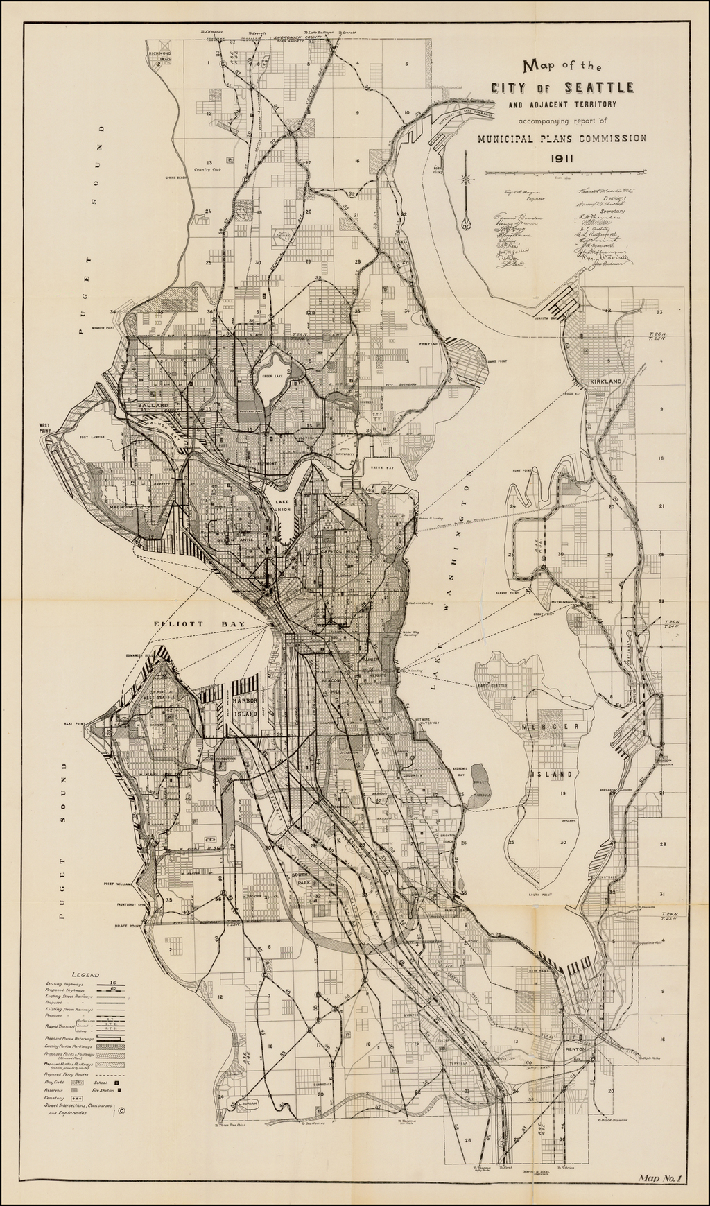Map of the City of Seattle and Adjacent Territory accompany report of ...