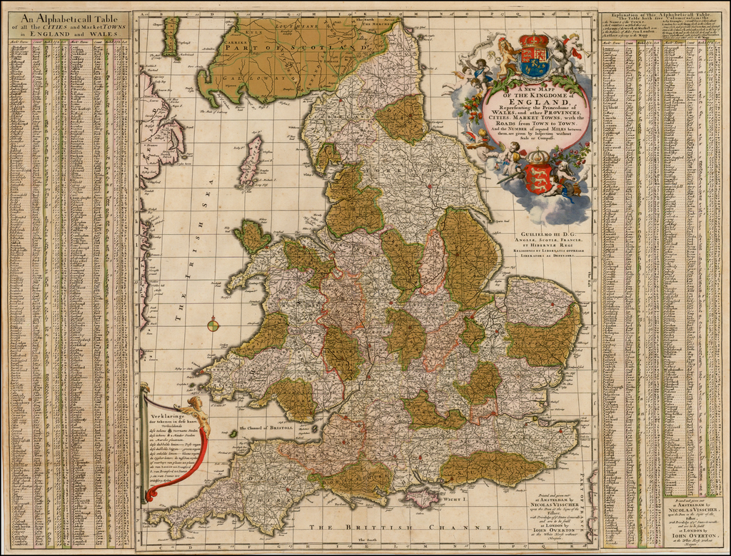 A New Mapp of the Kingdome of England, Representing the Princedome of ...
