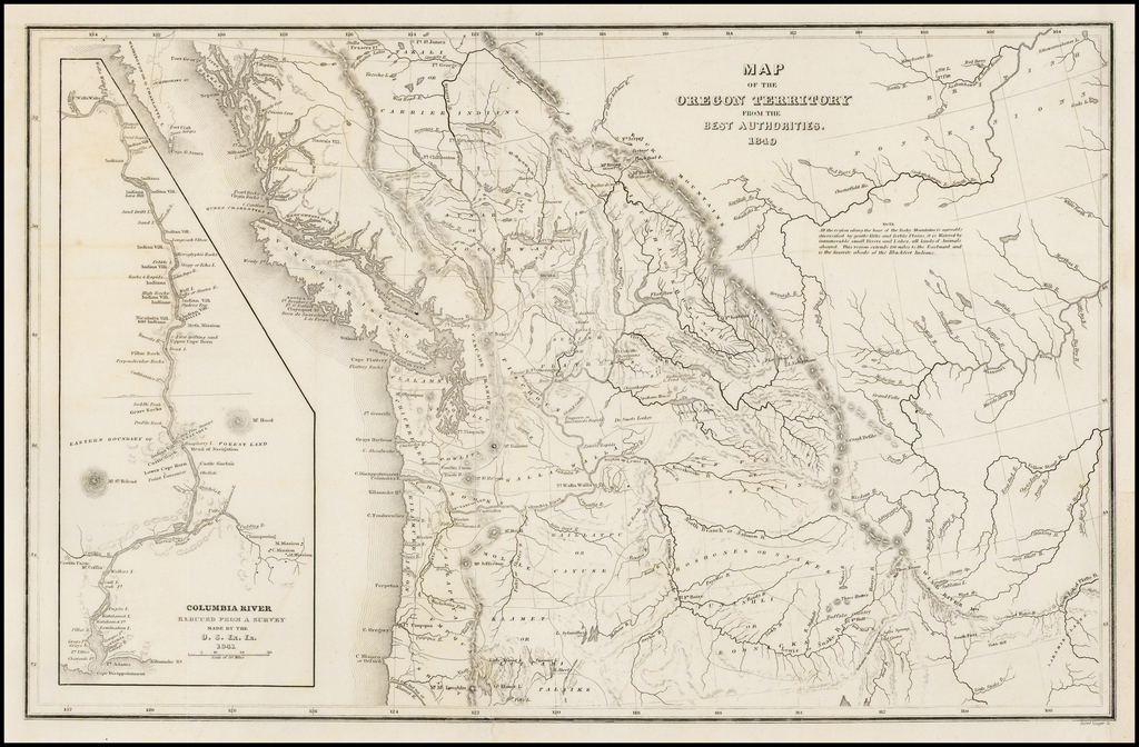 Map of the Oregon Territory From The Best Authorities. 1849 - Barry ...