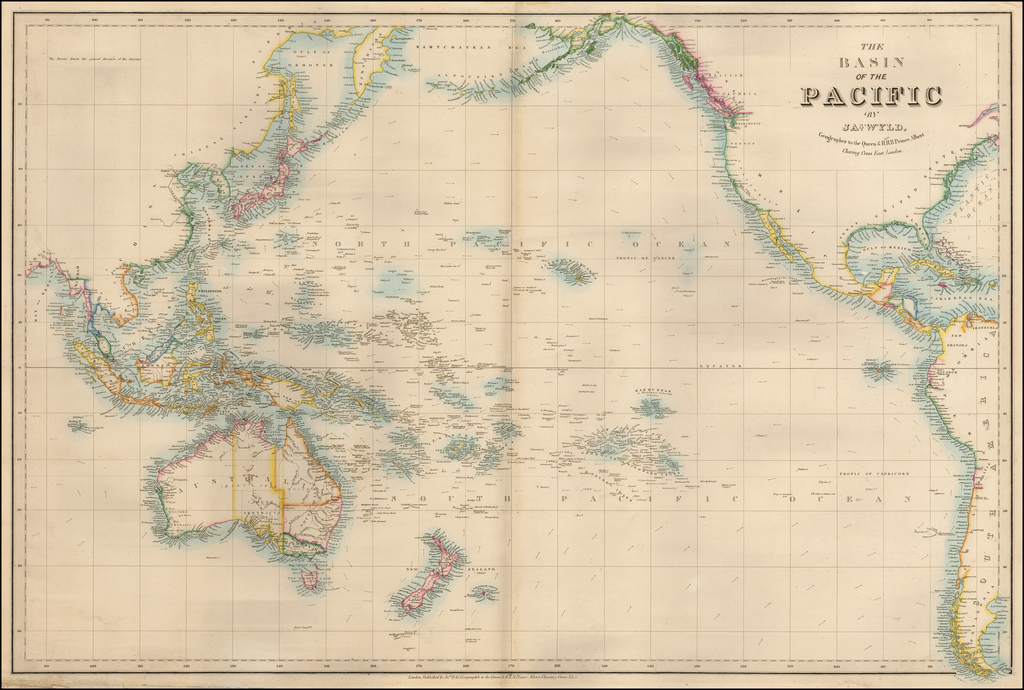The Basin of the Pacific By Jas. Wyld, Geographer to the Queen & H.late ...