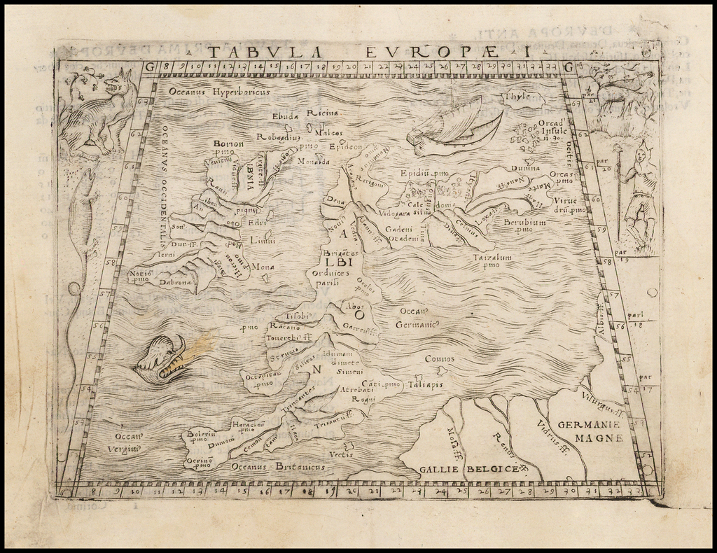 [British Isles] Tabula Europae I - Barry Lawrence Ruderman Antique Maps ...