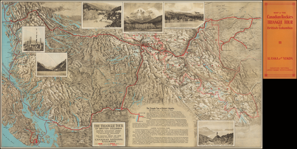 Map of the Canadian Rockies -- Triangle Tour of British Columbia Jaspar ...