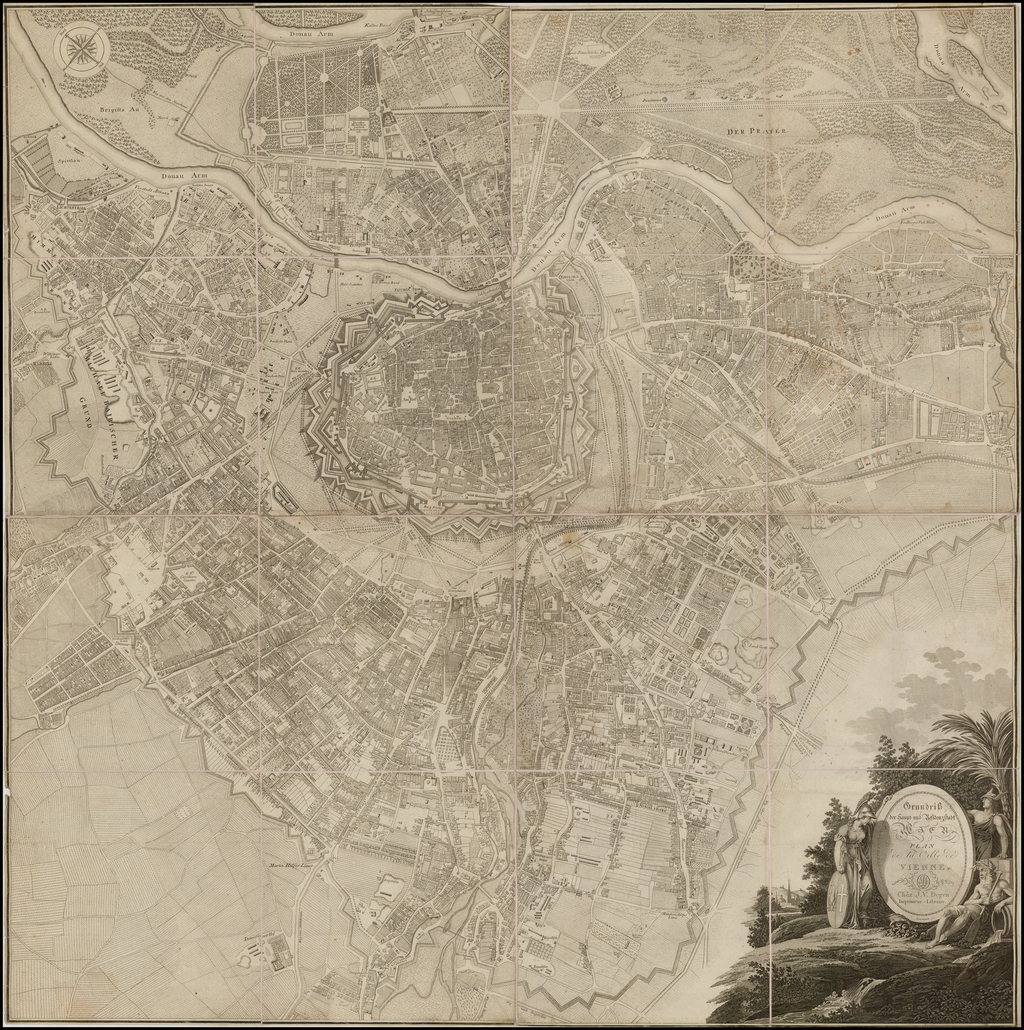 (Vienna) Grundriss der Haupt- und Residenzstadt Wien. Plan de la Ville ...