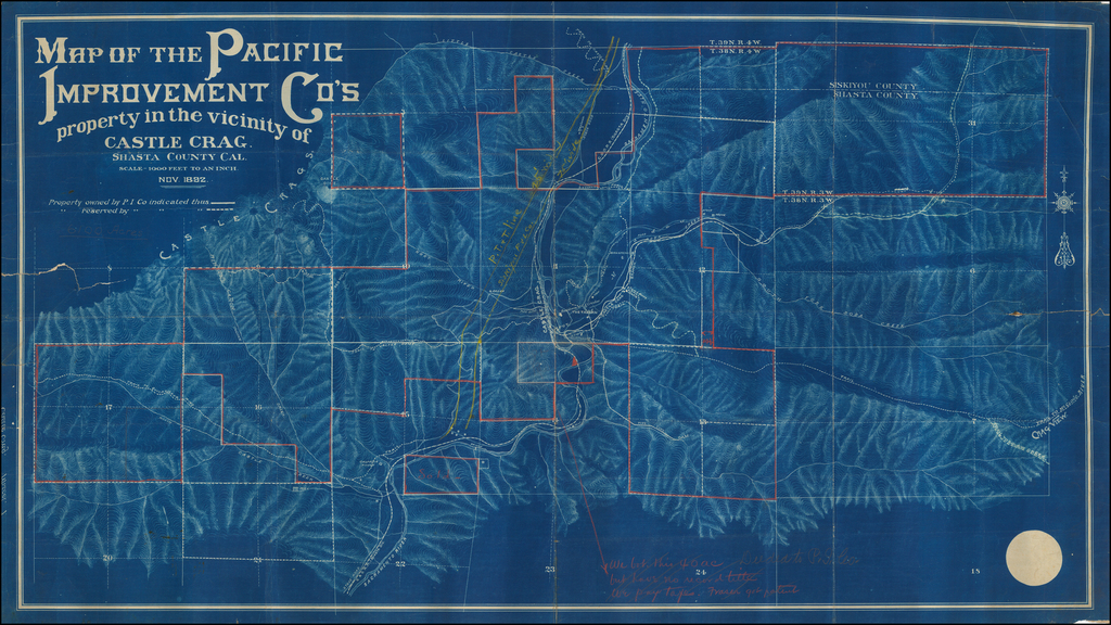 Map of the Pacific Improvement Co's property in the vicinity of Castle ...