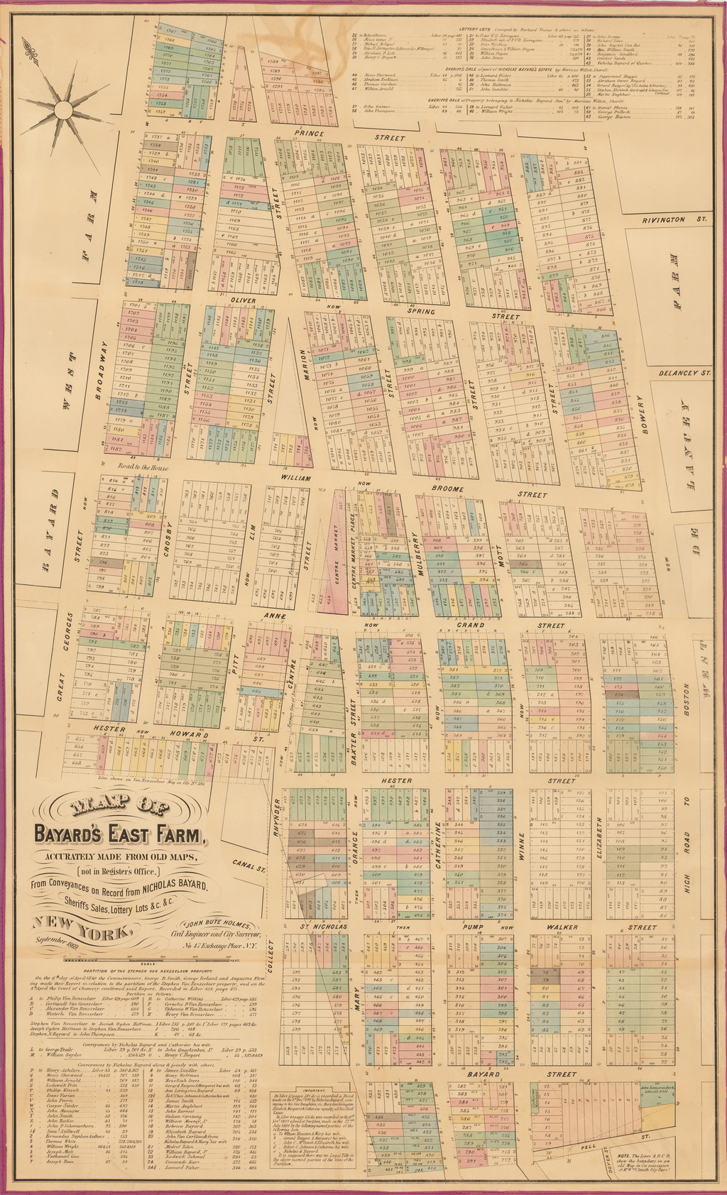 Map of Bayard's East Farm, Accurately Made From Old Maps, [not in ...