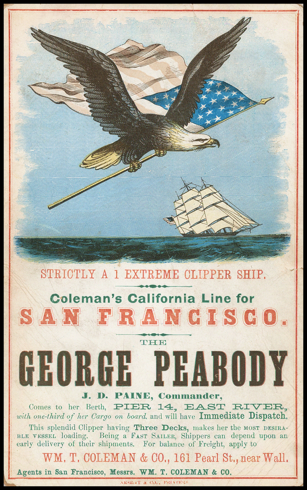 [San Francisco Clipper Ship.] Strictly A 1 Extreme Clipper Ship ...