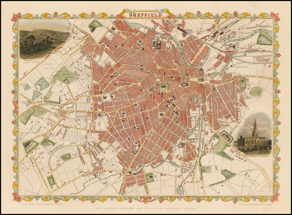 Sheffield - Barry Lawrence Ruderman Antique Maps Inc.