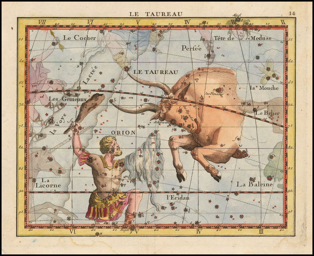 Le Taureau (Taurus) - Barry Lawrence Ruderman Antique Maps Inc.