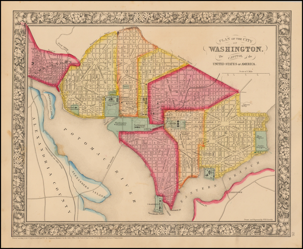 Plan of the City of Washington. The Capitol of the United States of ...