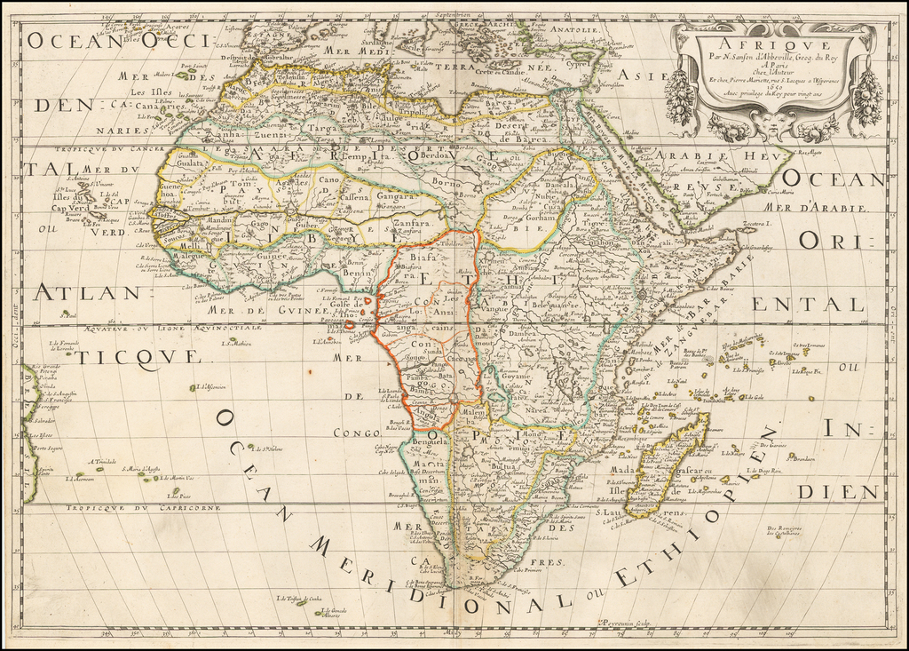 Afrique . . . 1650 - Barry Lawrence Ruderman Antique Maps Inc.