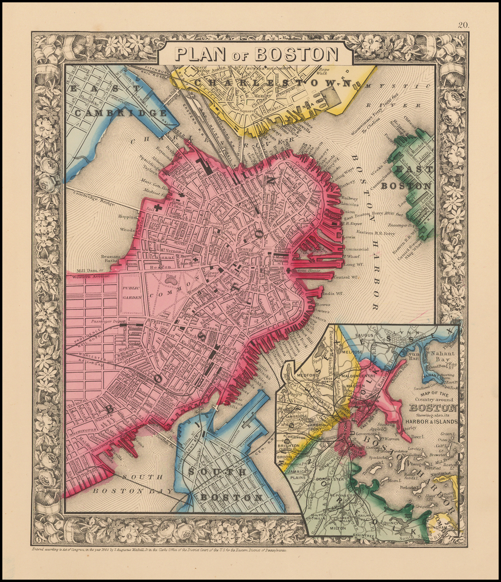 Plan of Boston - Barry Lawrence Ruderman Antique Maps Inc.