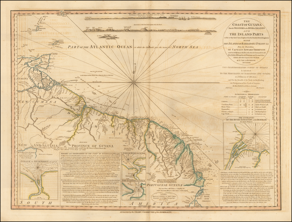 The Coast of Guyana From the Oroonoko to the River of Amazons and The ...