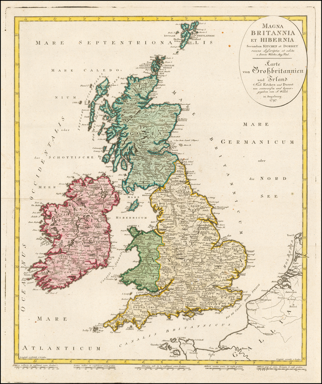 Magna Britannia Et Hibernia Secundum Kitchen et Dorrest . . . 1797 ...