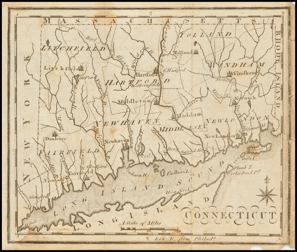 Connecticut - Barry Lawrence Ruderman Antique Maps Inc.