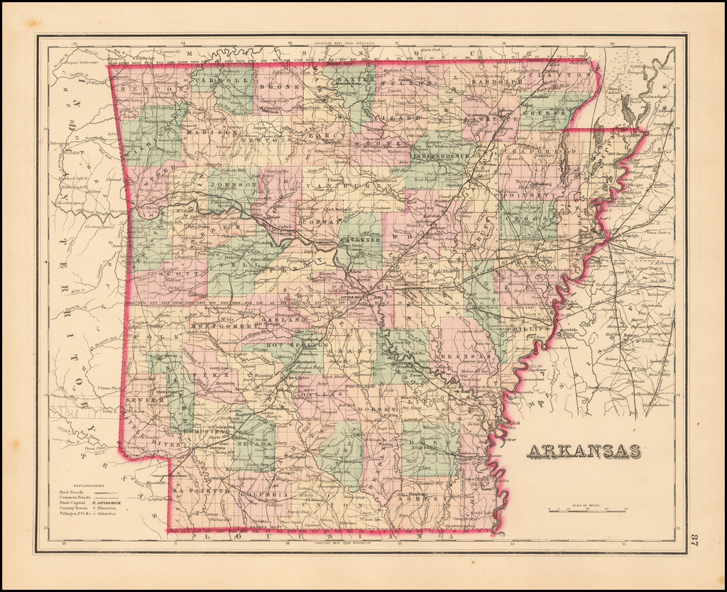Arkansas - Barry Lawrence Ruderman Antique Maps Inc.