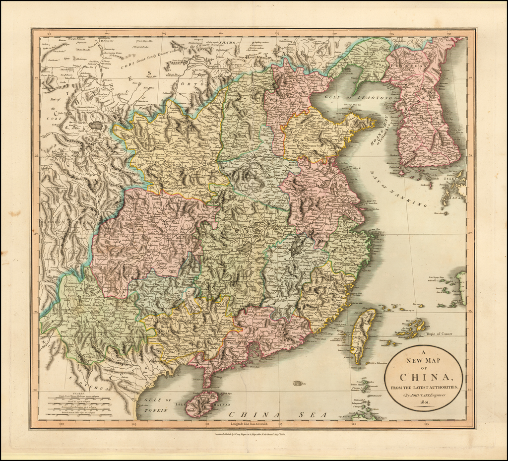 A New Map of China, From the Latest Authorities . . . 1801 - Barry ...