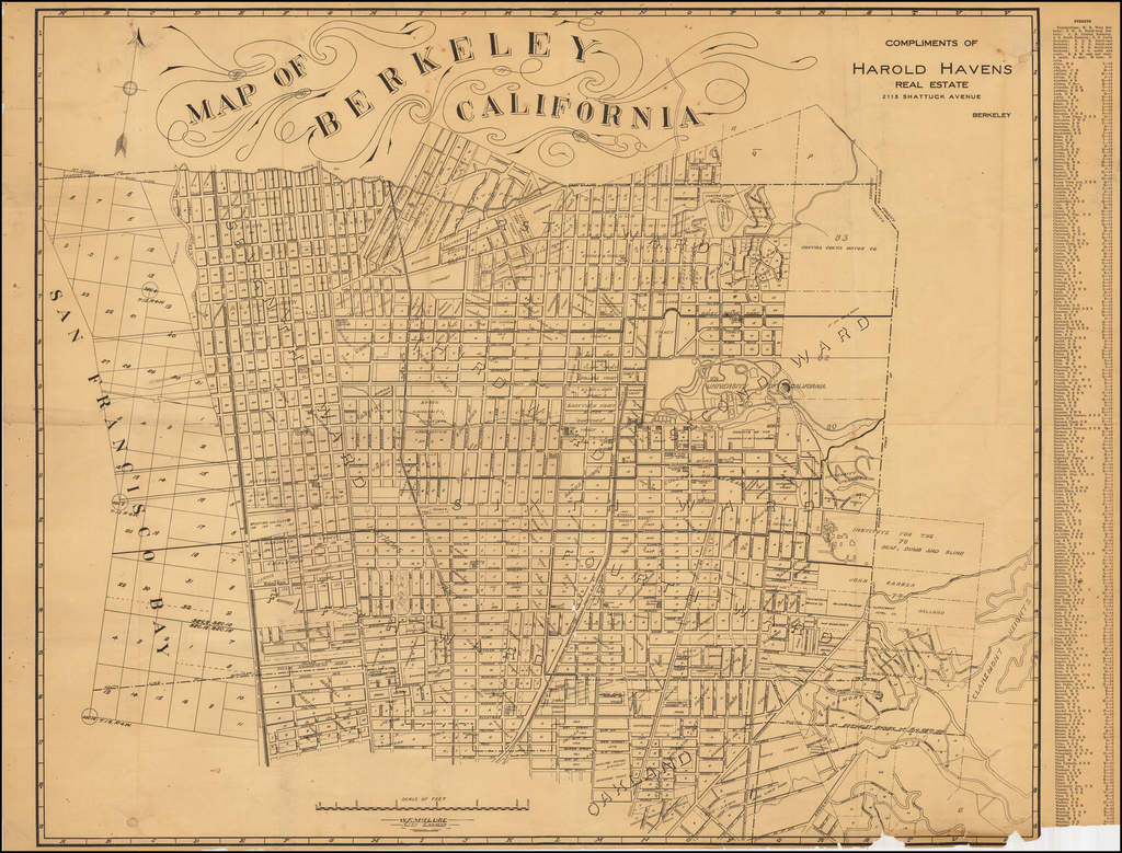 Map of Berkeley California . . . 1906 - Barry Lawrence Ruderman Antique ...