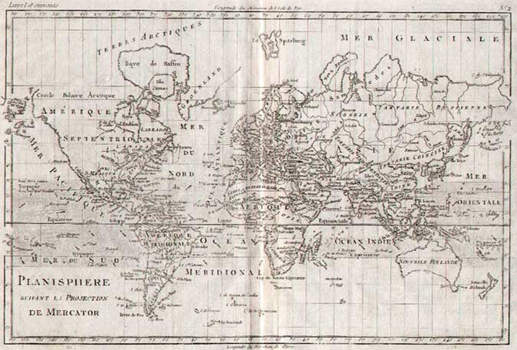 Planisphere suivant La Projection - Barry Lawrence Ruderman Antique ...
