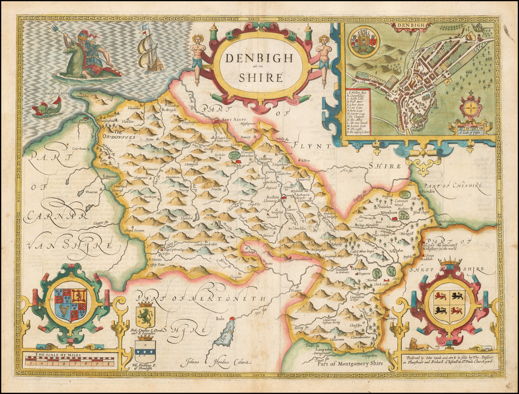 Denbigh Shire - Barry Lawrence Ruderman Antique Maps Inc.