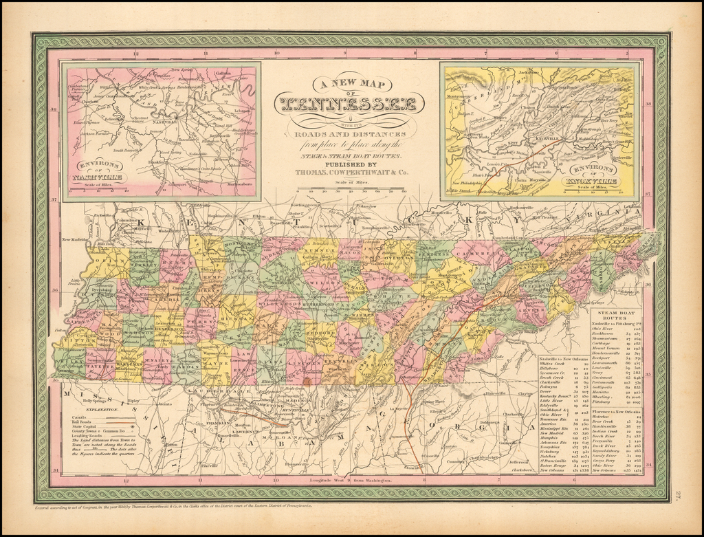 Enlarged Road Map Of Tennessee