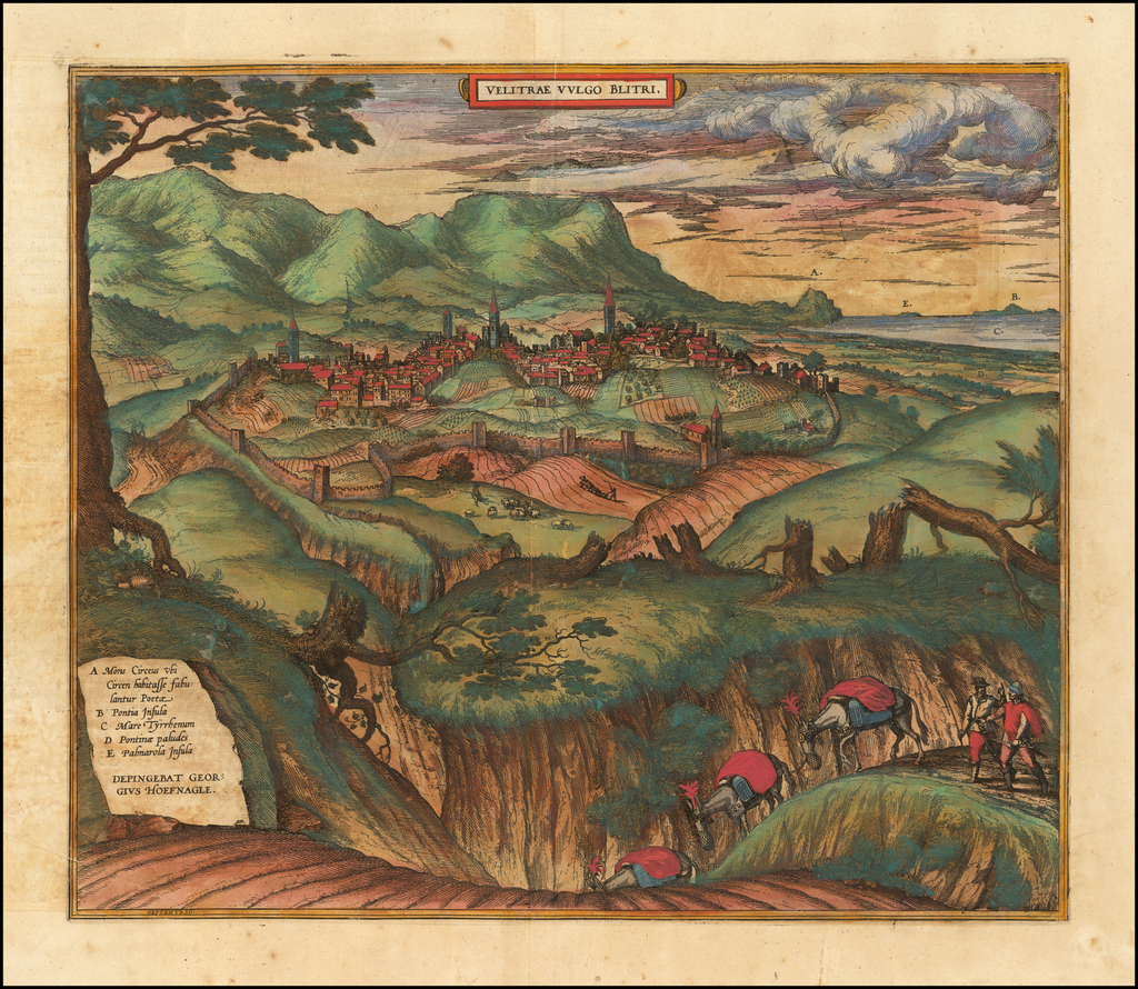 Velitrae vulgo Blitri - Barry Lawrence Ruderman Antique Maps Inc.