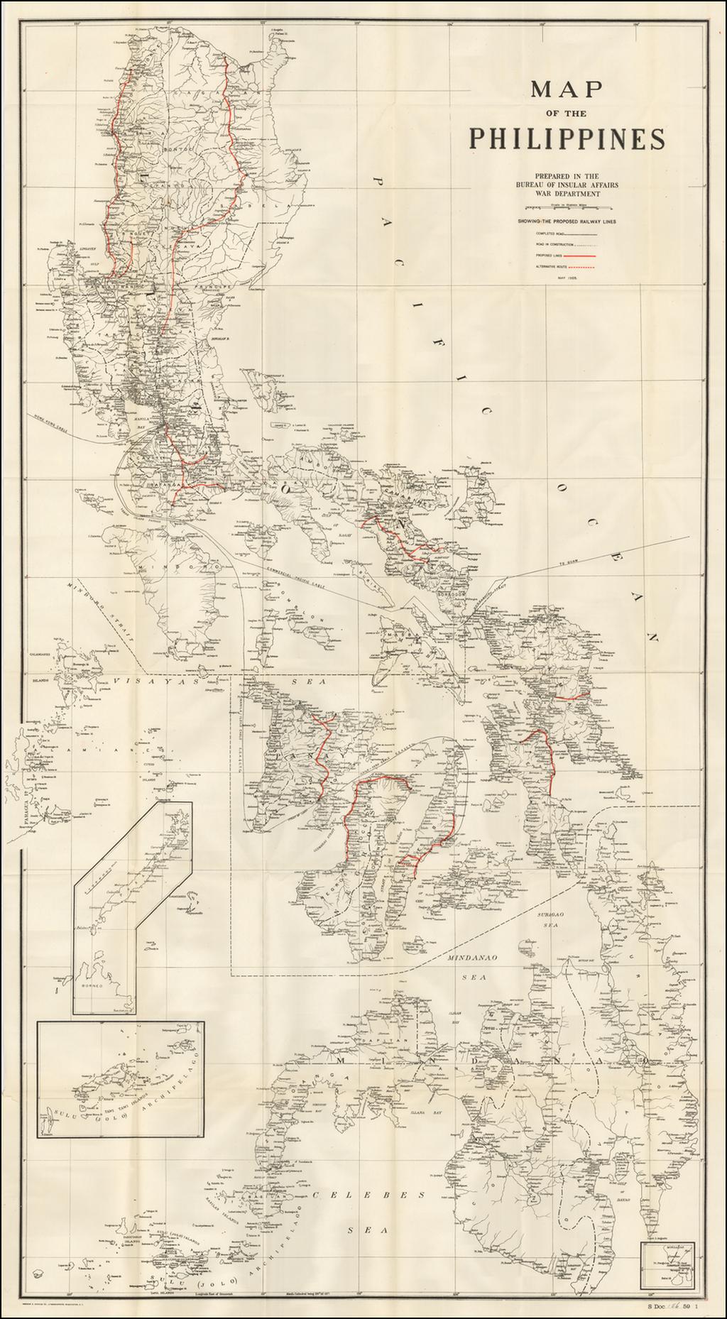 Map of the Philippines Prepared in the Bureau of Insular Affairs War ...