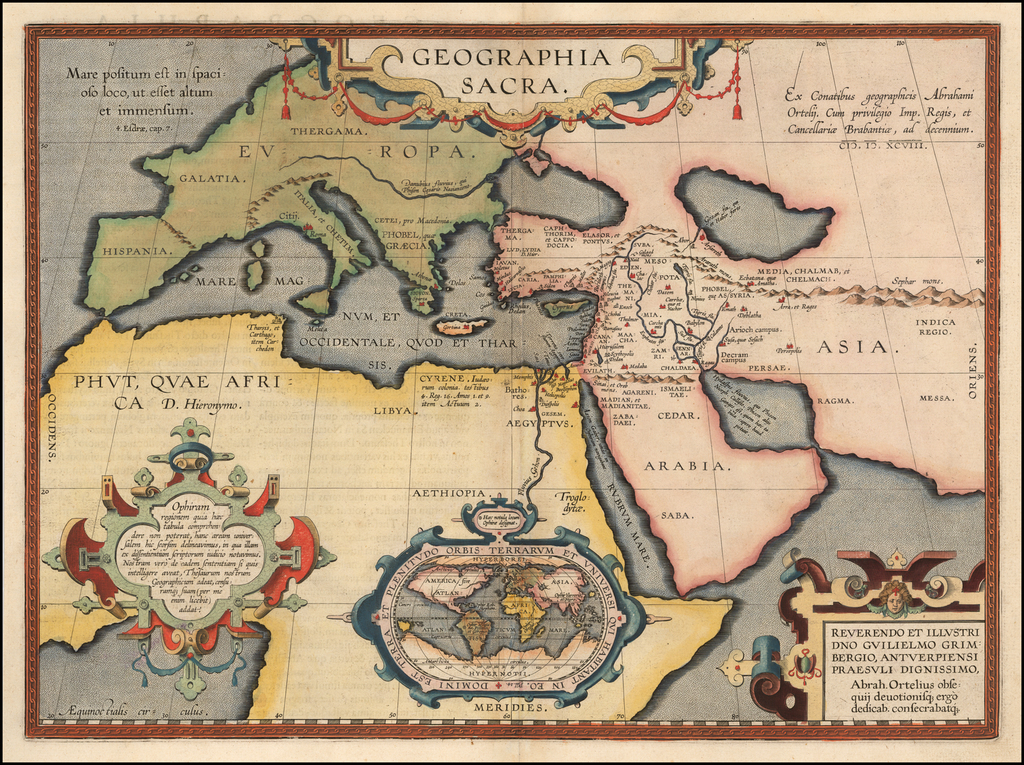 Geographia Sacra (Modern World Map Inset) - Barry Lawrence Ruderman ...