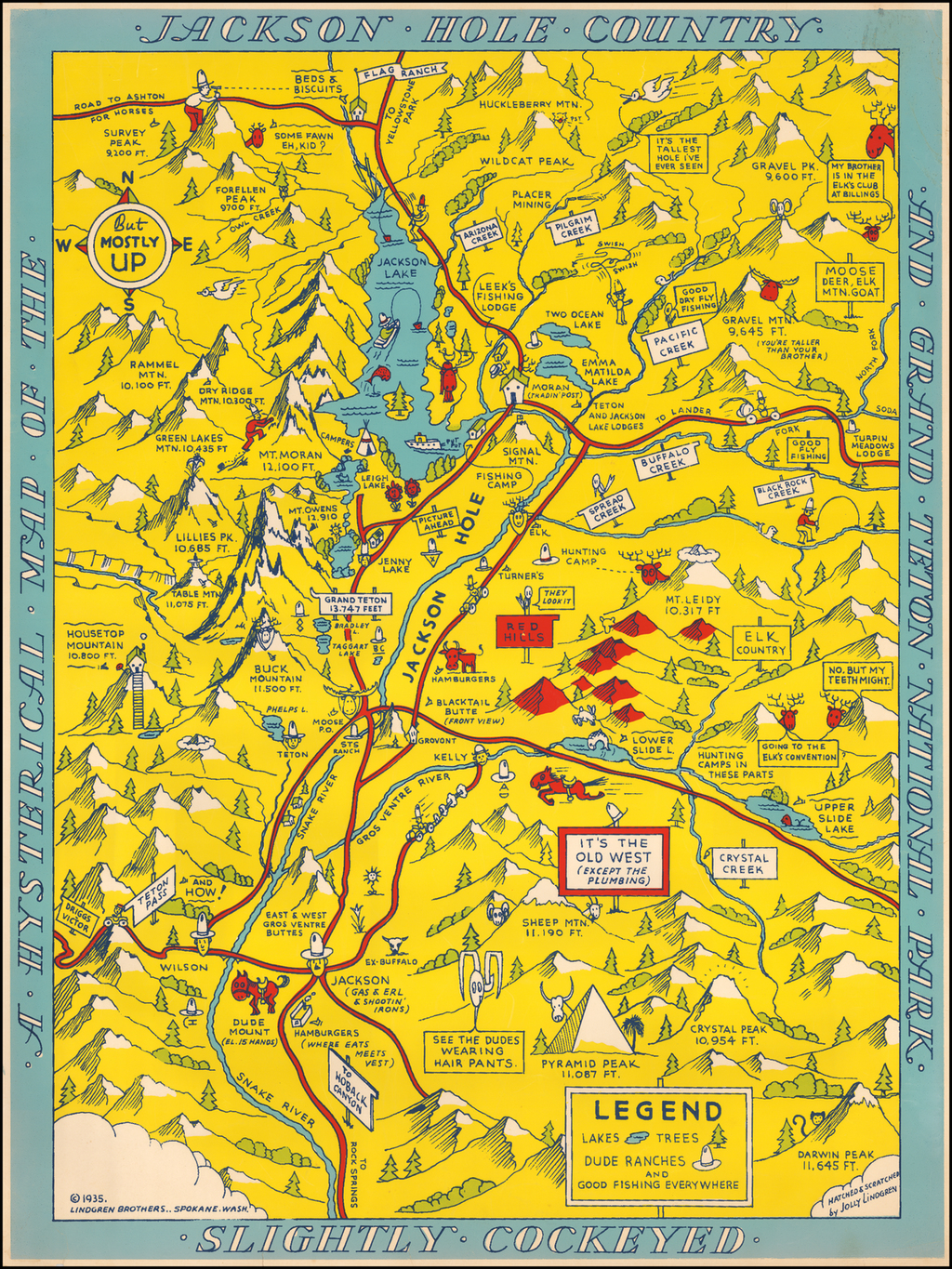 A Hysterical Map Of The Jackson Hole Country and Grand Teton National ...
