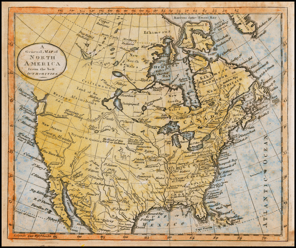 A General Map of North America from the best Authorities. - Barry ...