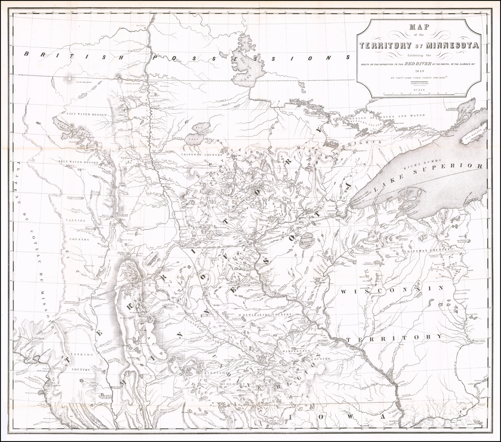 Map of the Territory of Minnesota Exhibiting the Route of the ...