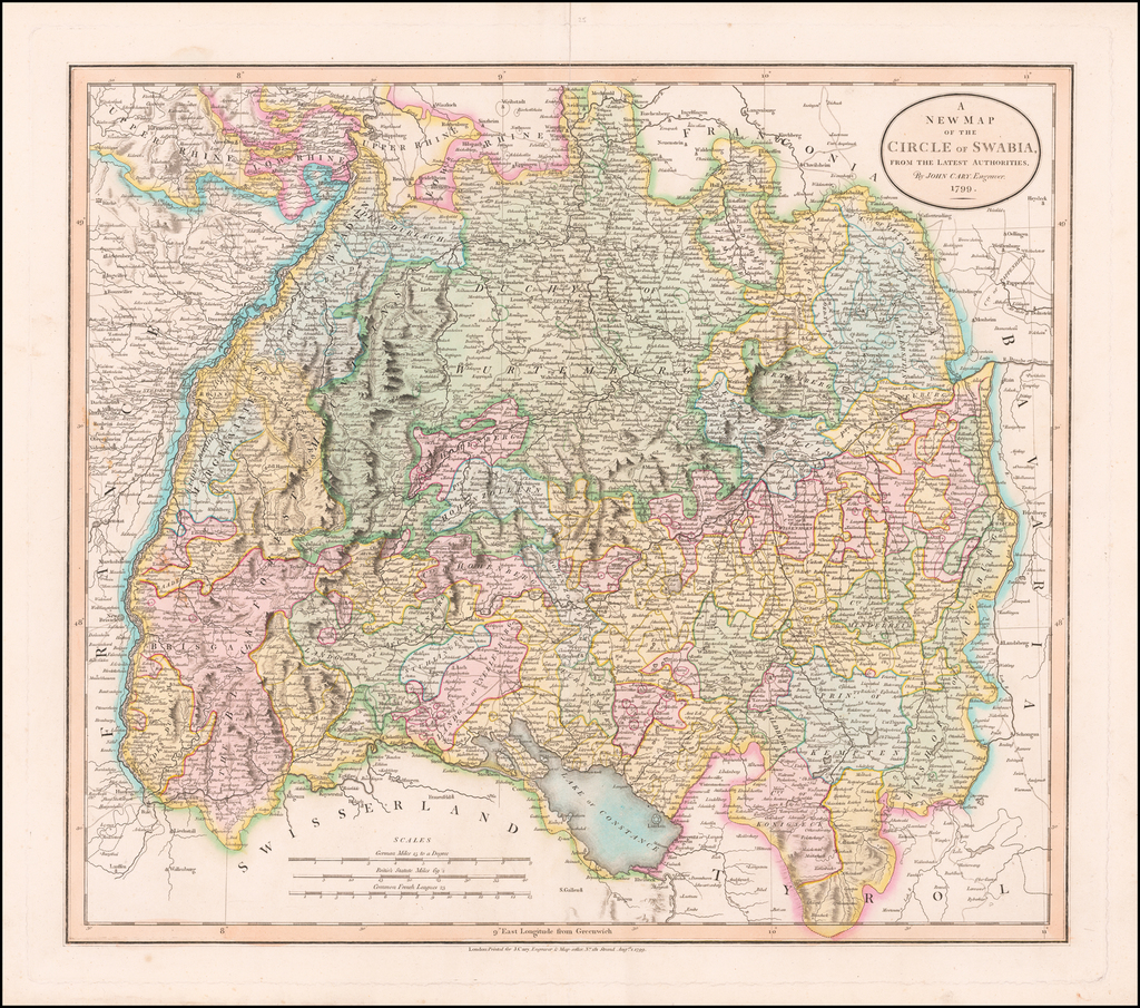 A New Map of the Circle of Swabia, From The Latest Authorities ...