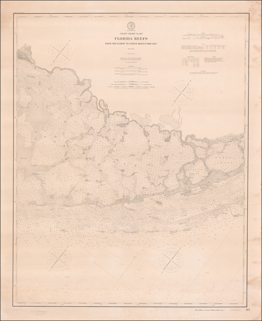 [ Key Largo, Plantation Key, Islamorada etc. ]. Coast Chart No. 167 ...