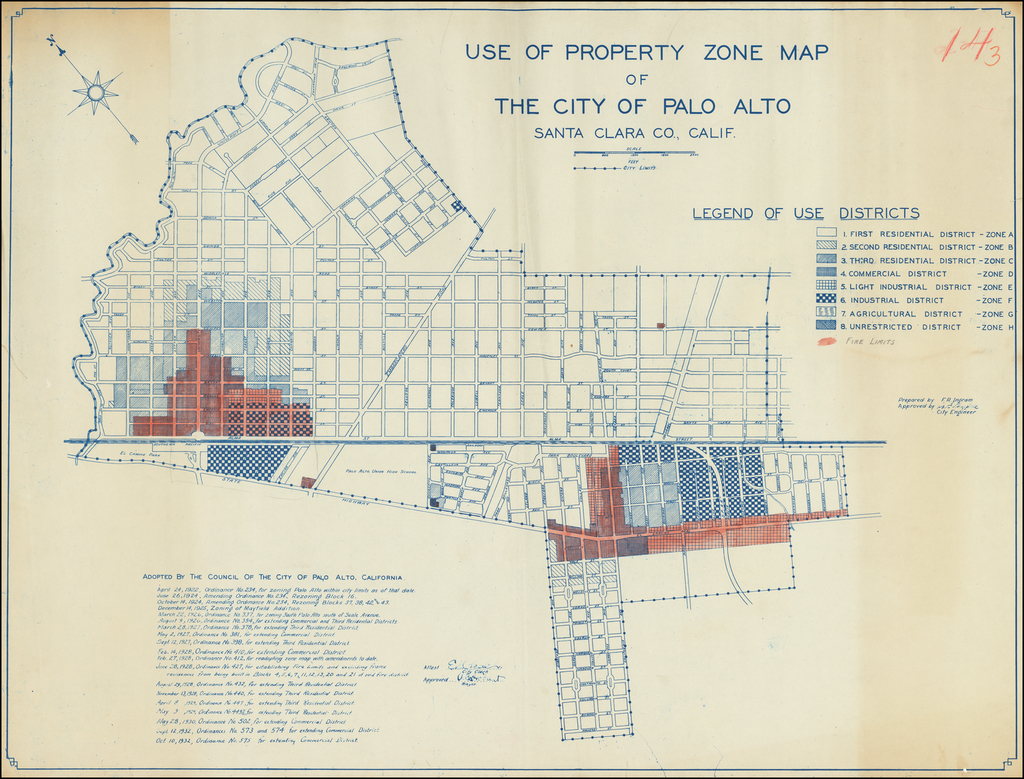 Palo Alto California Map Cities