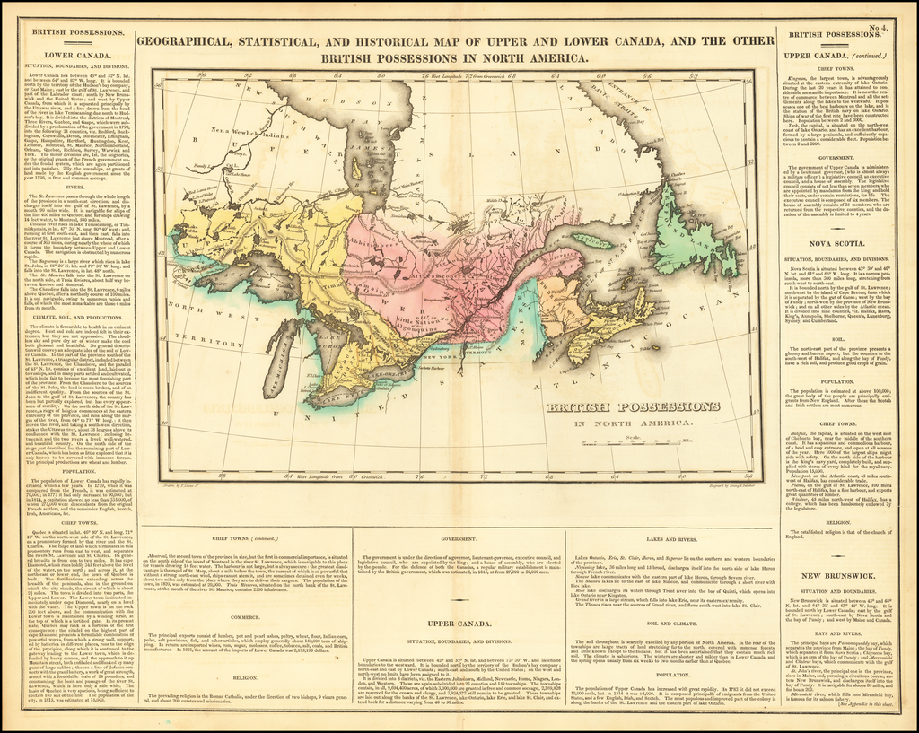 Geographical, Statistical and Historical Map of Upper and Lower Canada ...