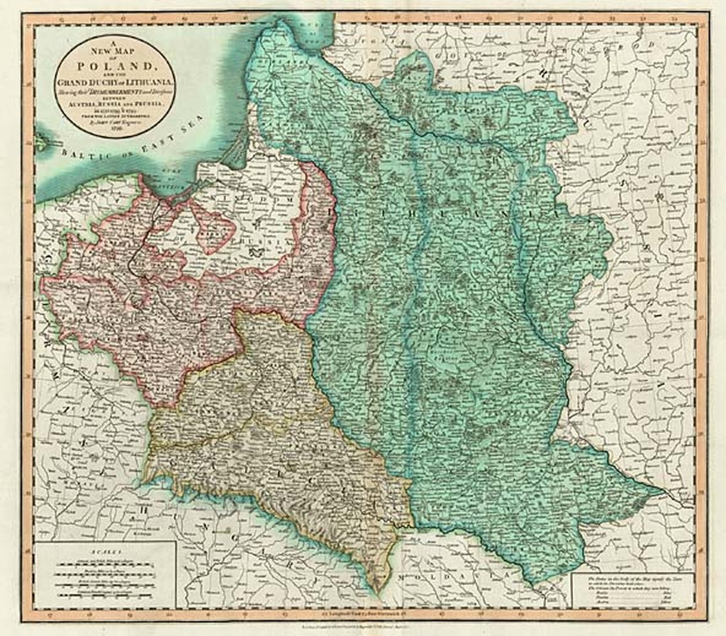 A New Map Of Poland and the Grand Duch of Lithuania Shewing their ...