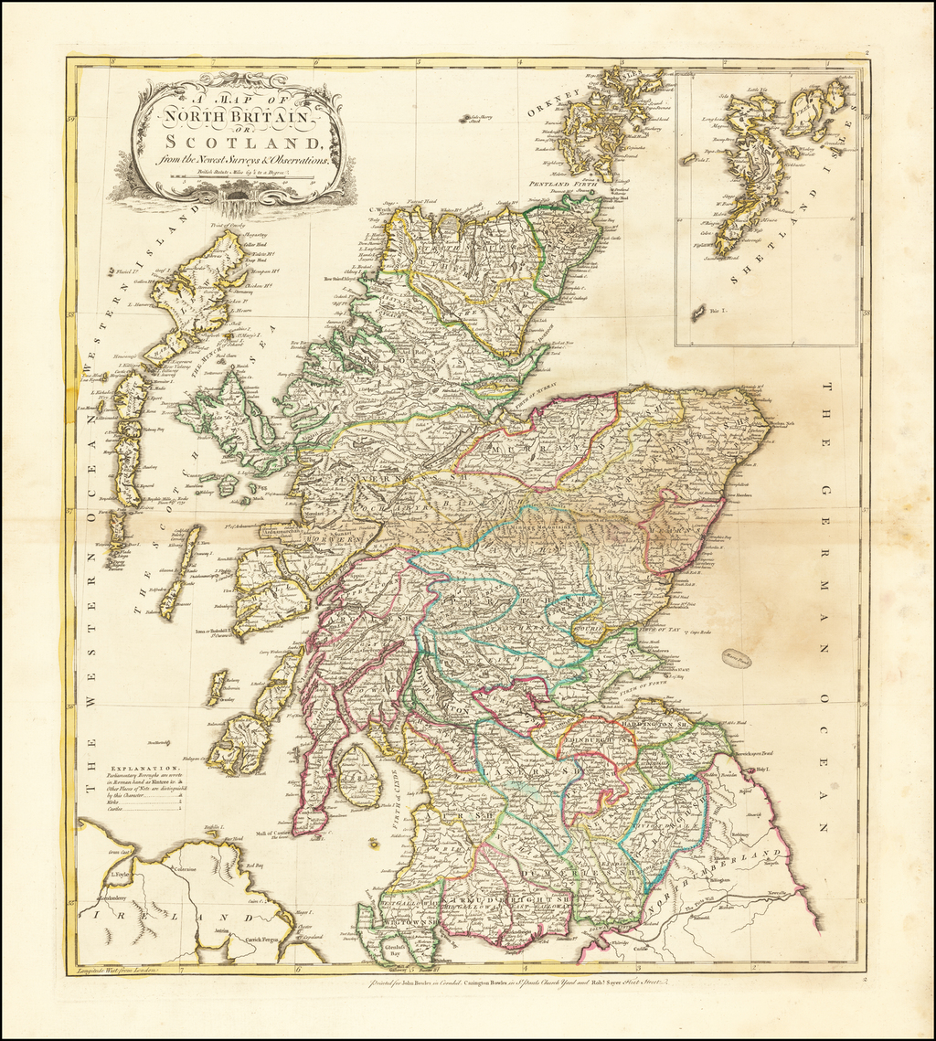 A Map of North Britain or Scotland from the Newest Surveys ...