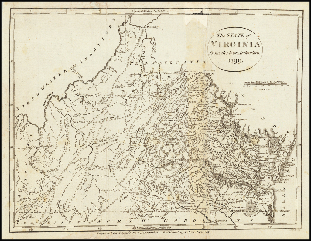 The State of Virginia from the best Authorities. 1799 - Barry Lawrence ...