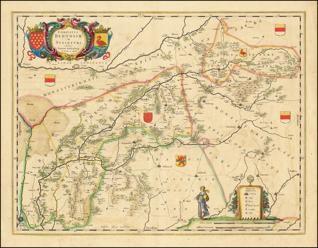 Comitatus Bentheim et Steinfurt…. - Barry Lawrence Ruderman Antique ...