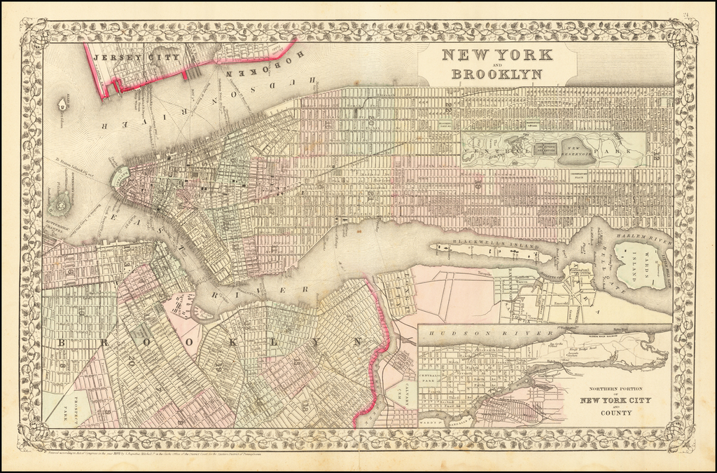 New York and Brooklyn - Barry Lawrence Ruderman Antique Maps Inc.