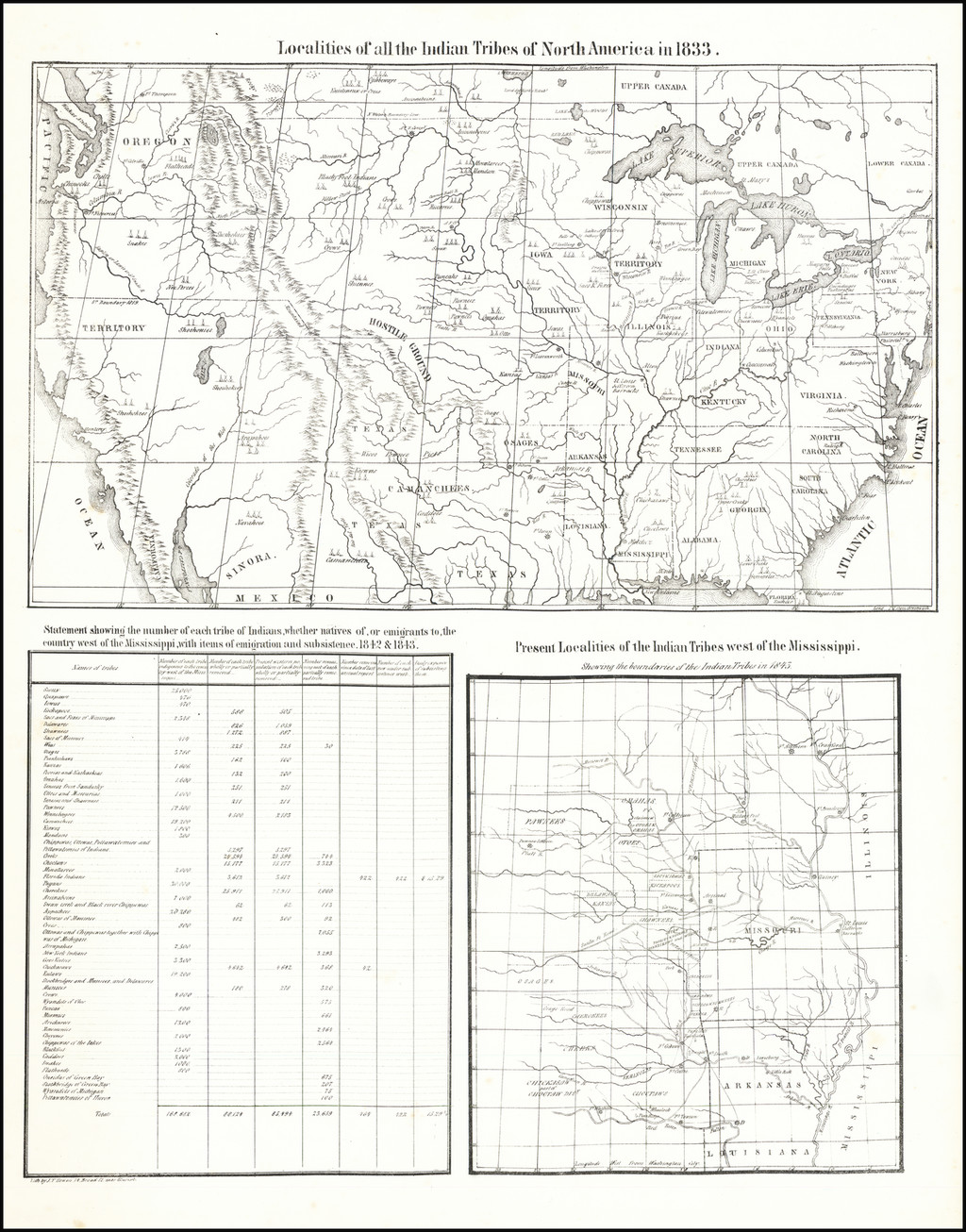 Localities of all the Indian Tribes of North America in 1833 - Barry ...