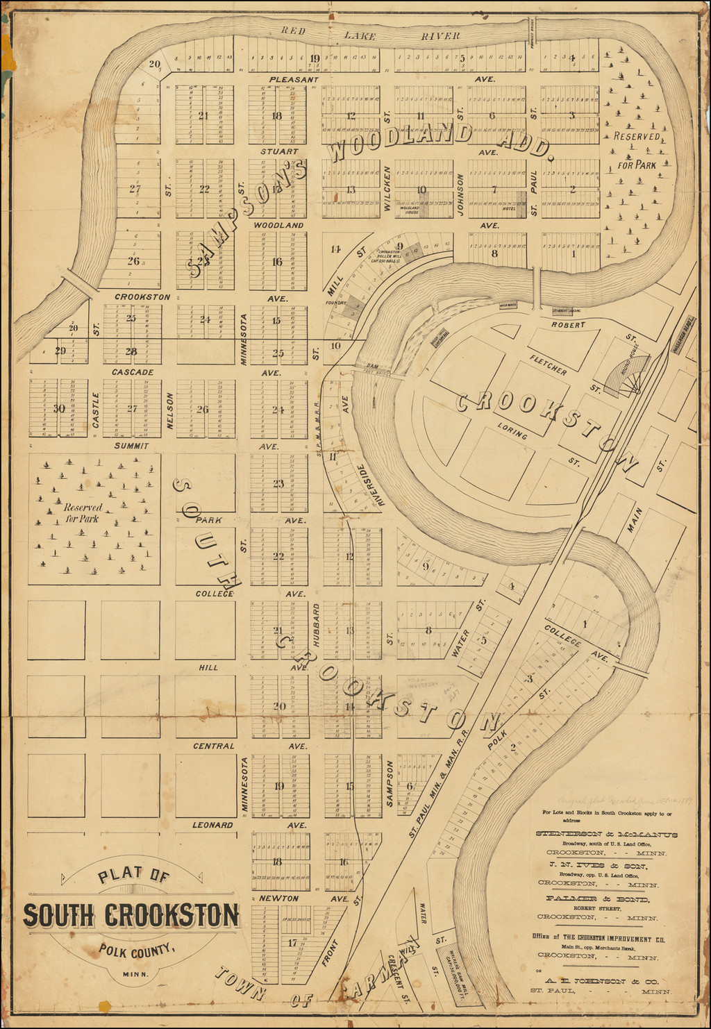 Crookston Minnesota Map Crookston, Minnesota Street Map