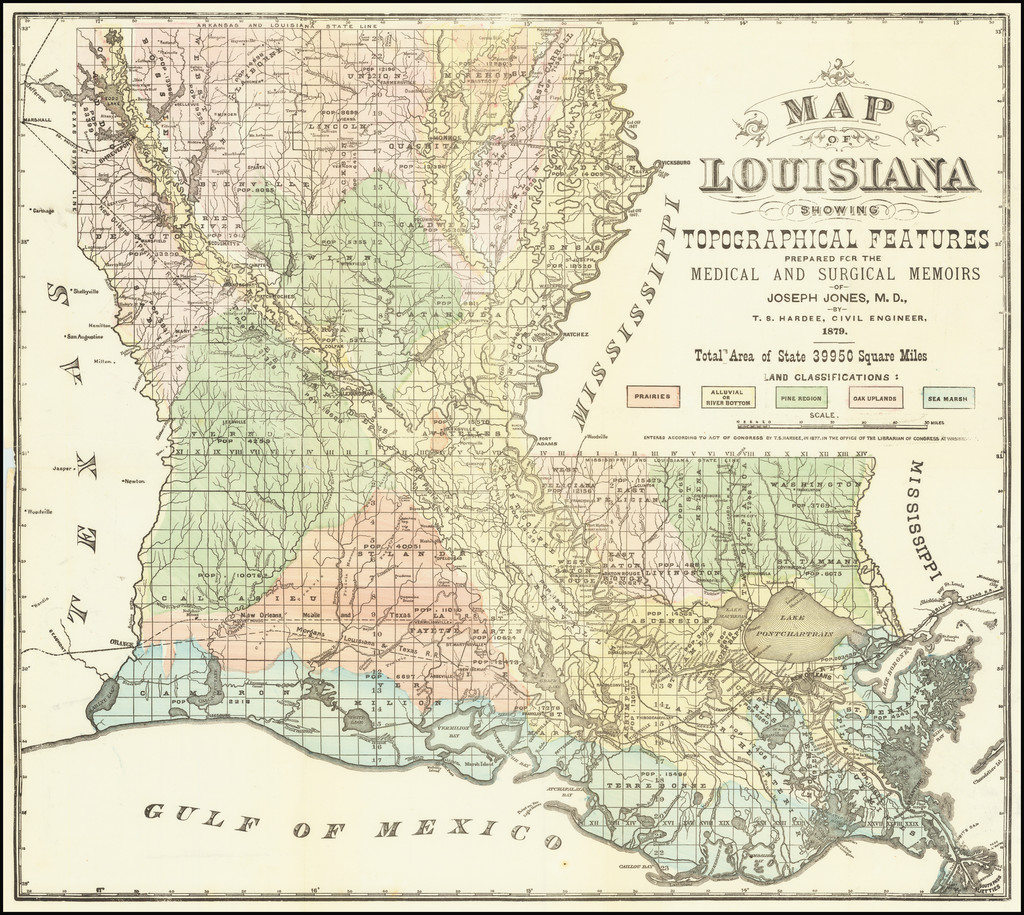 Louisiana Topographic Maps With Coordinates